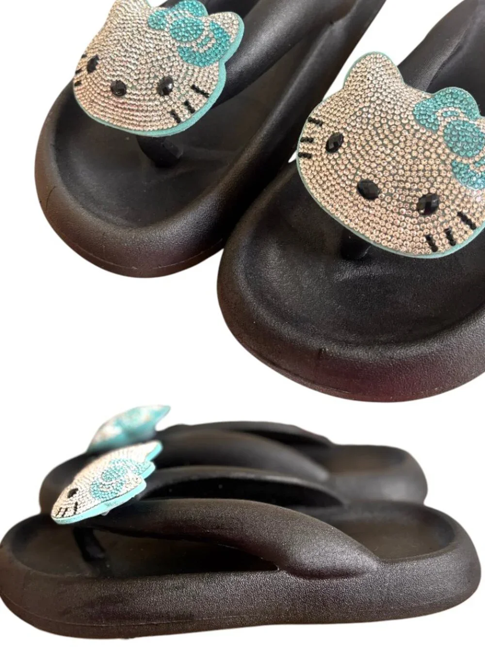 Hello Kitty | Shoes | Cyber Y2k Hello Kitty Rhinestone Cloud Slides ...